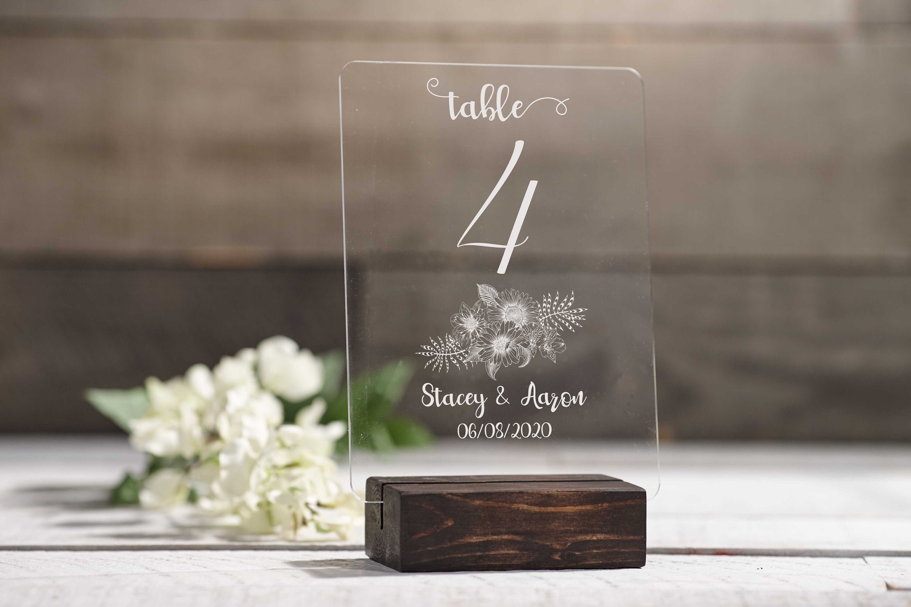 Personalized table number Acrylic Table numbers Wedding | Etsy