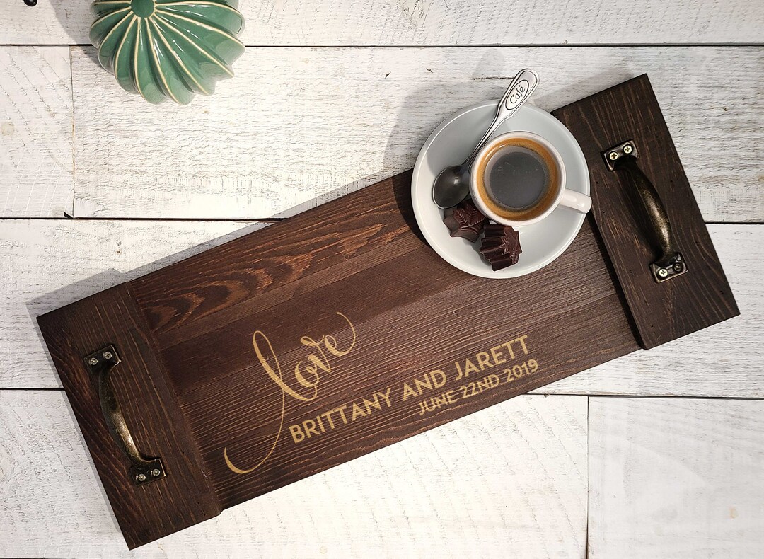Personalized Rustic Serving Tray, Custom Serving Tray, Wedding Gifts ...