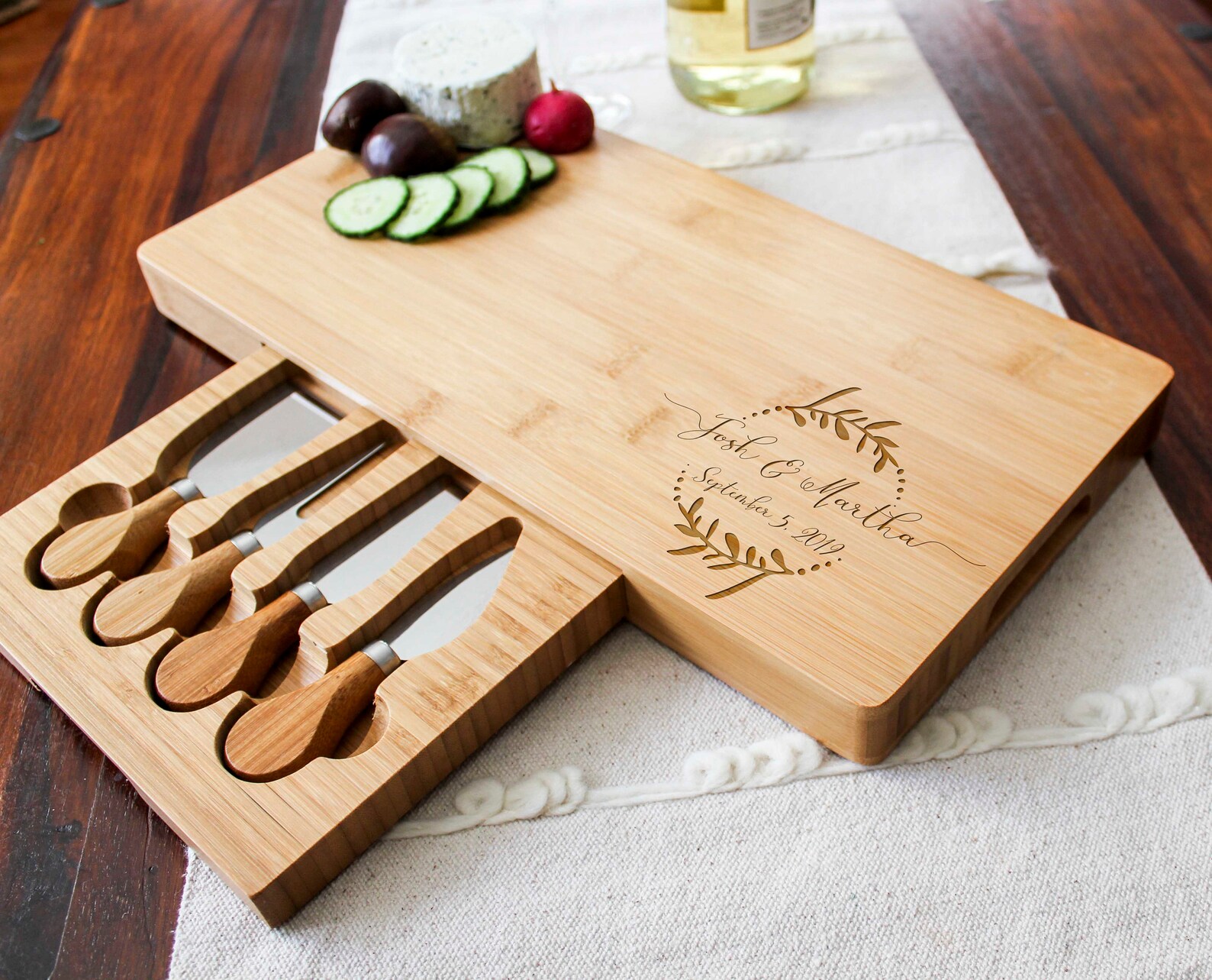 Personalized Cheese Board Set Custom Cheese Board Set - Etsy