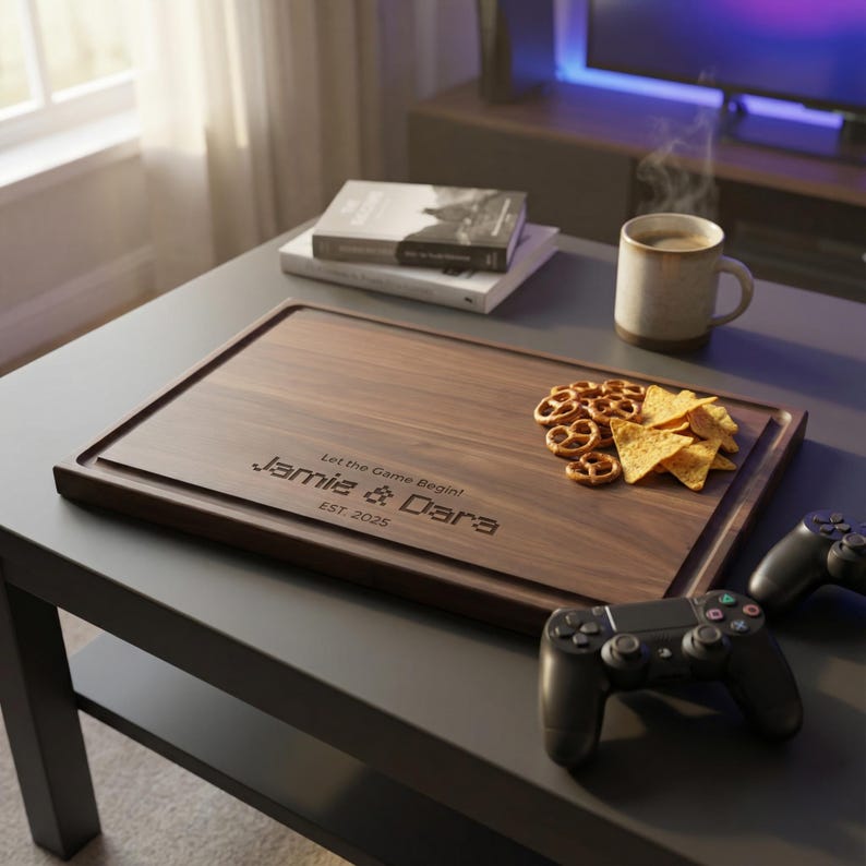 Personalized Gaming Cutting Board – Custom Engraved Charcuterie Board ...