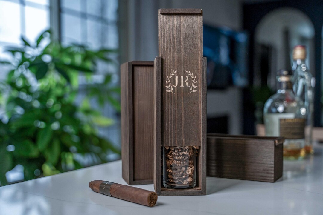 Custom Engraved Cigar Box Personalized Groomsmen Gift, Wedding Keepsake ...
