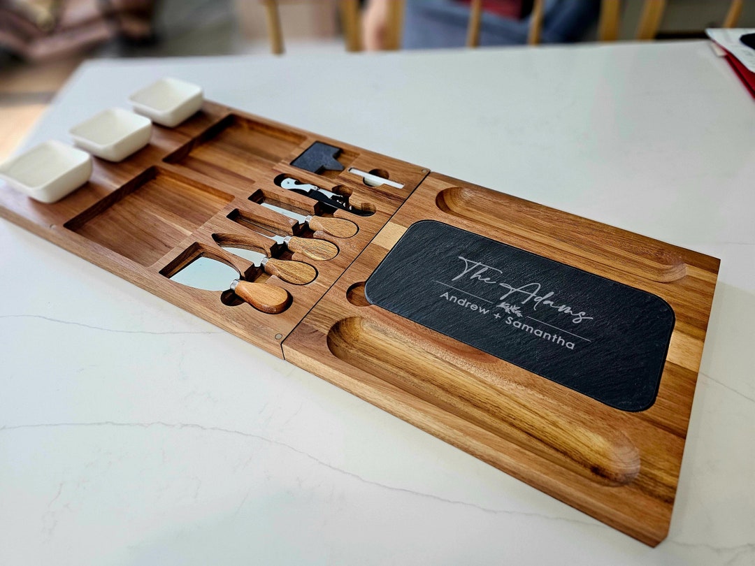 Personalized Cheese Board Set, Custom Cheese Board Set, Engraved ...
