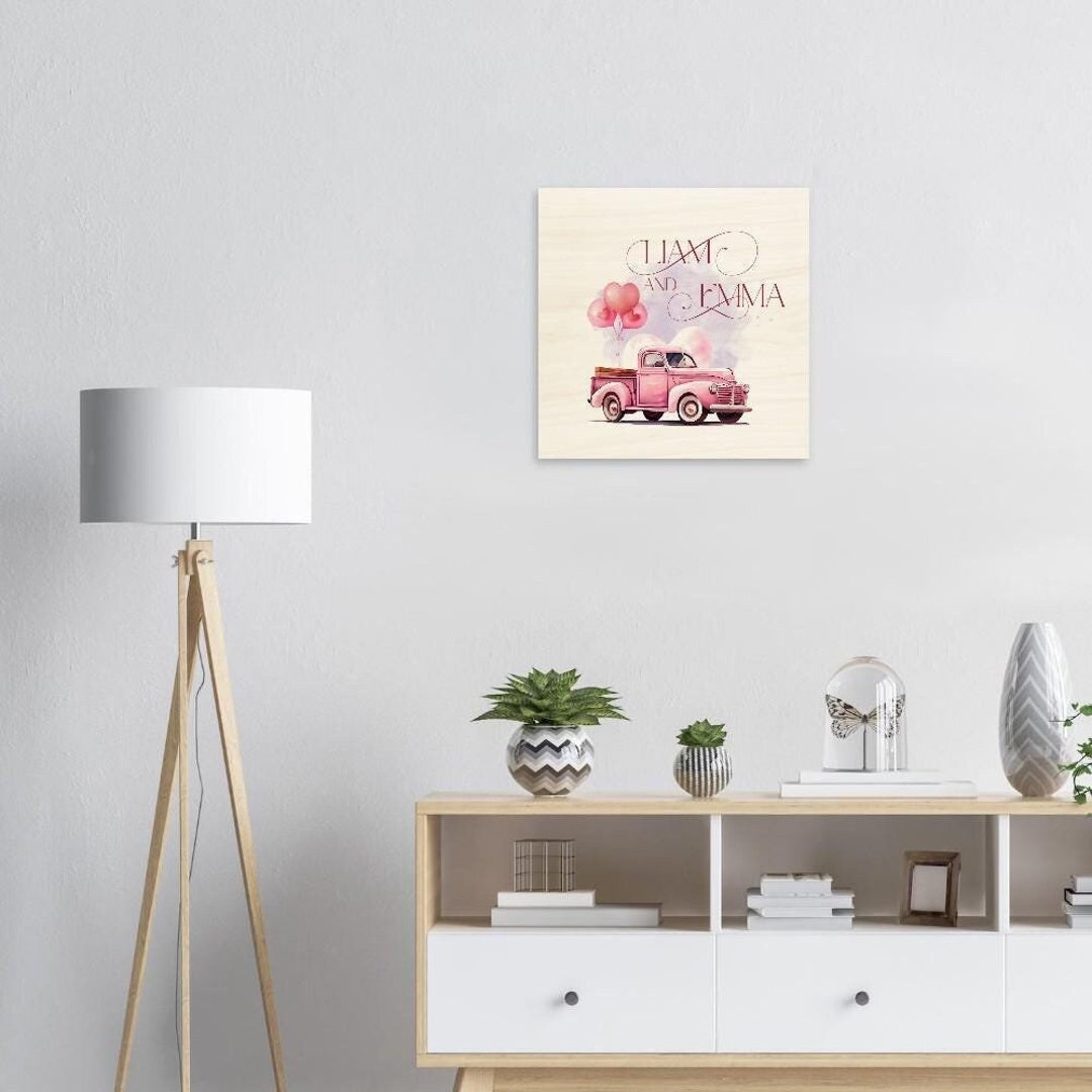 Personalized Wood Prints for Couples – Custom Rustic Artwork With Names ...