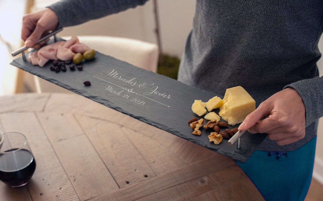 Personalized Slate Serving Tray, Custom Engraved Serving Tray, Slate ...