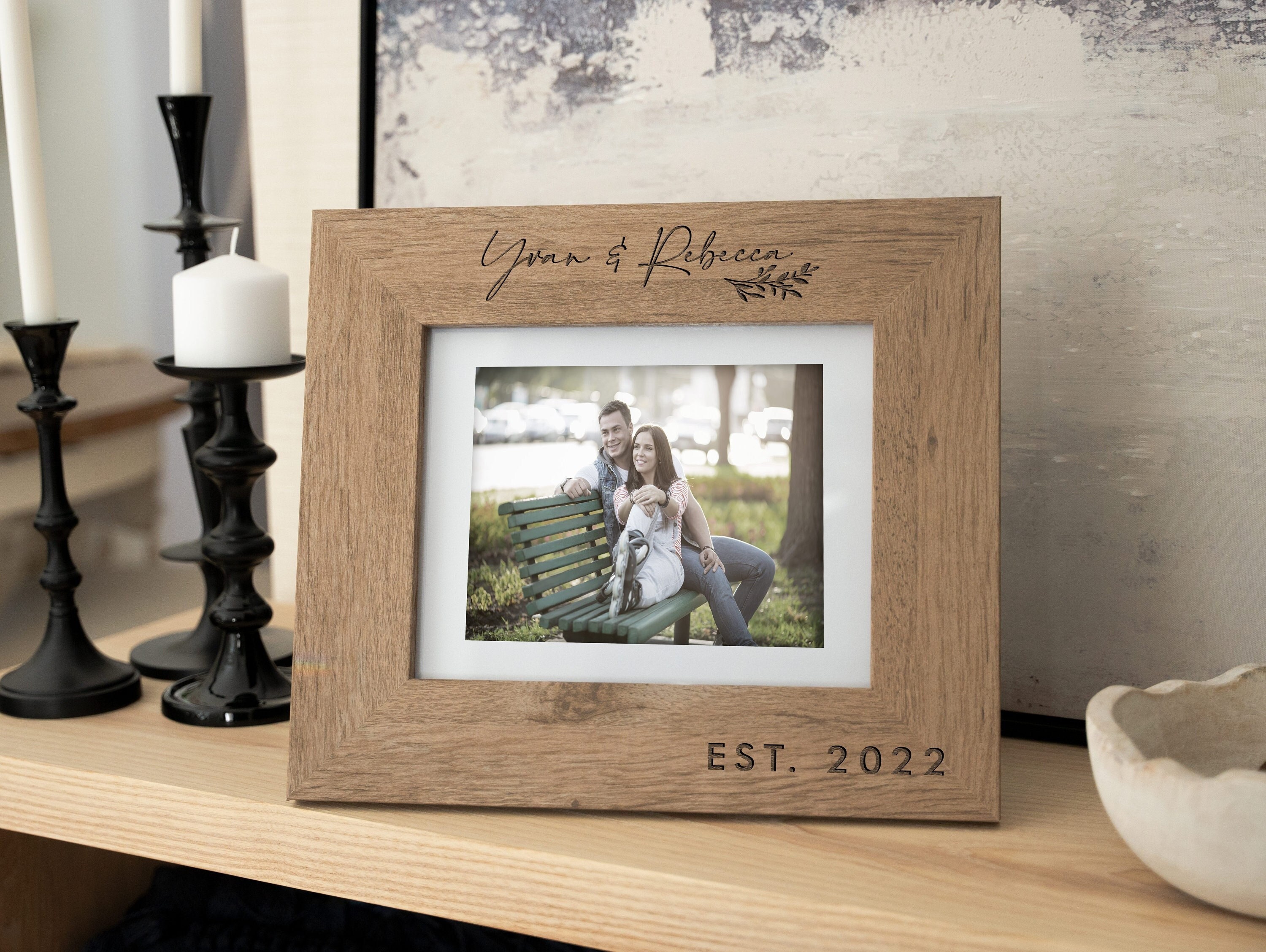 Personalized engraved frame, Custom photo frame, Frame for a couple ...