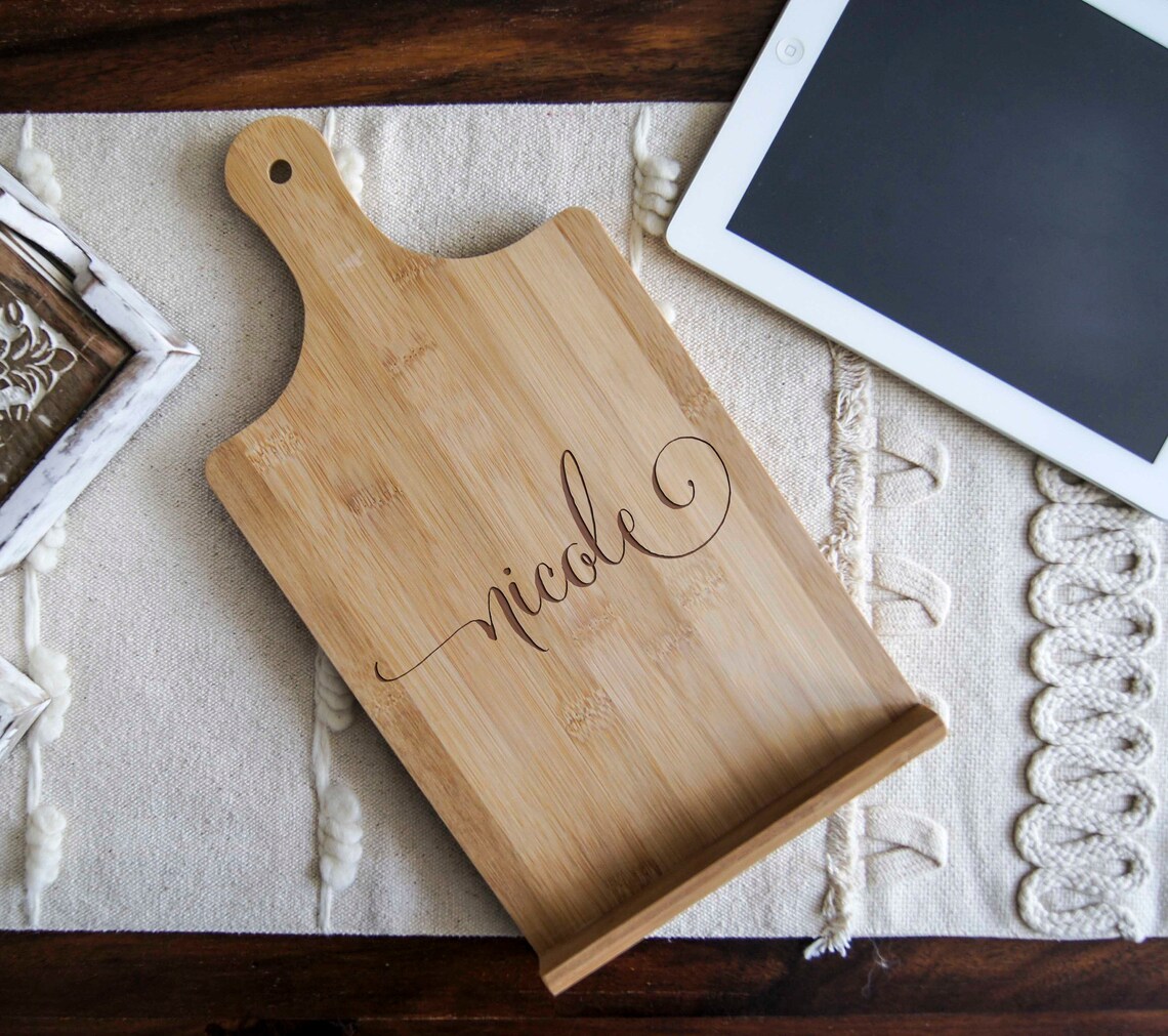 Personalized Tablet Holder Recipe Holder Ipad Stand Custom | Etsy