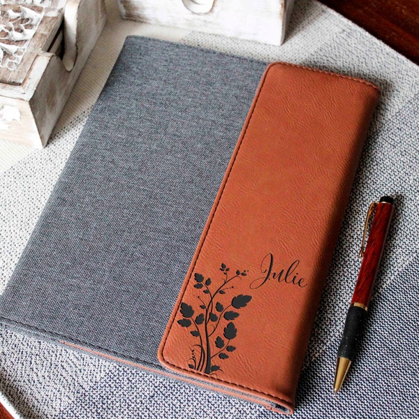 Personalized Leather Portfolio - Etsy