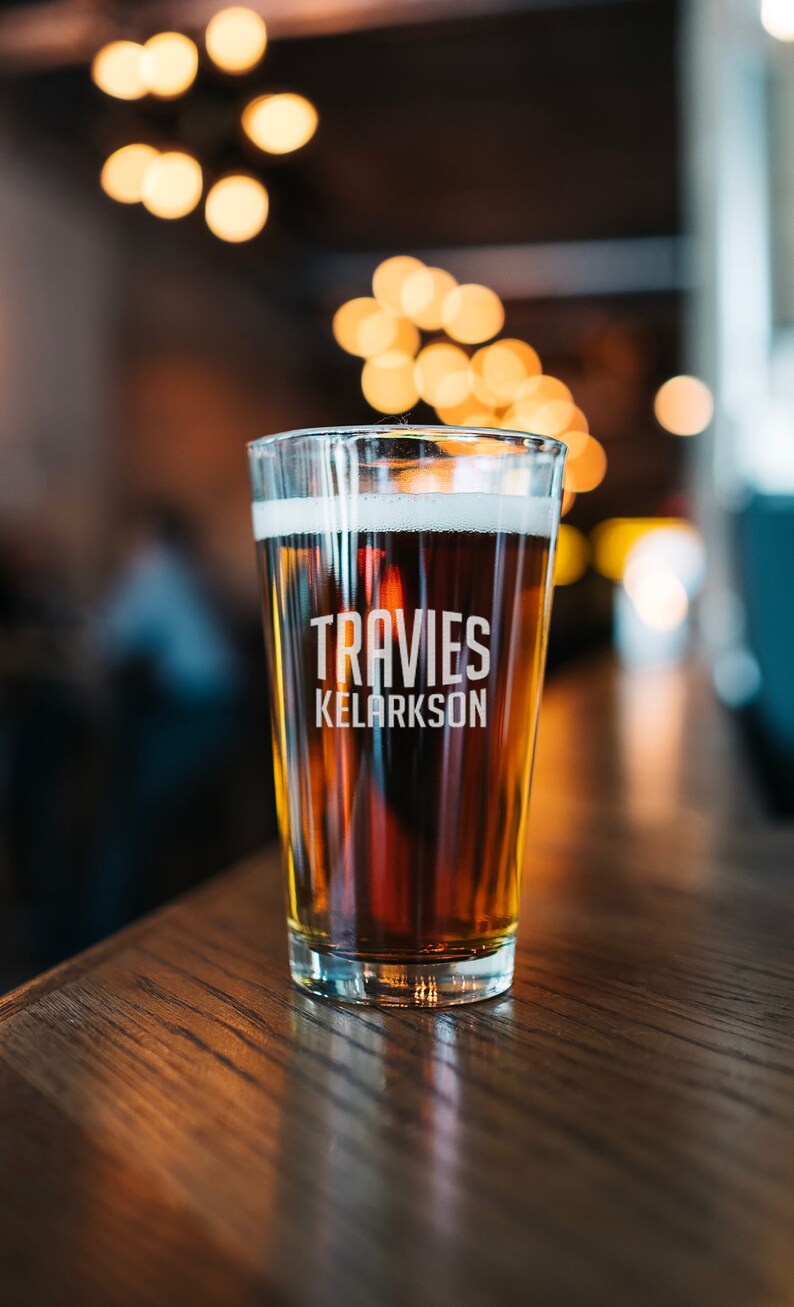 Custom Engraved Beer Glass, Personalized Beer Glass, Groomsman Beer ...