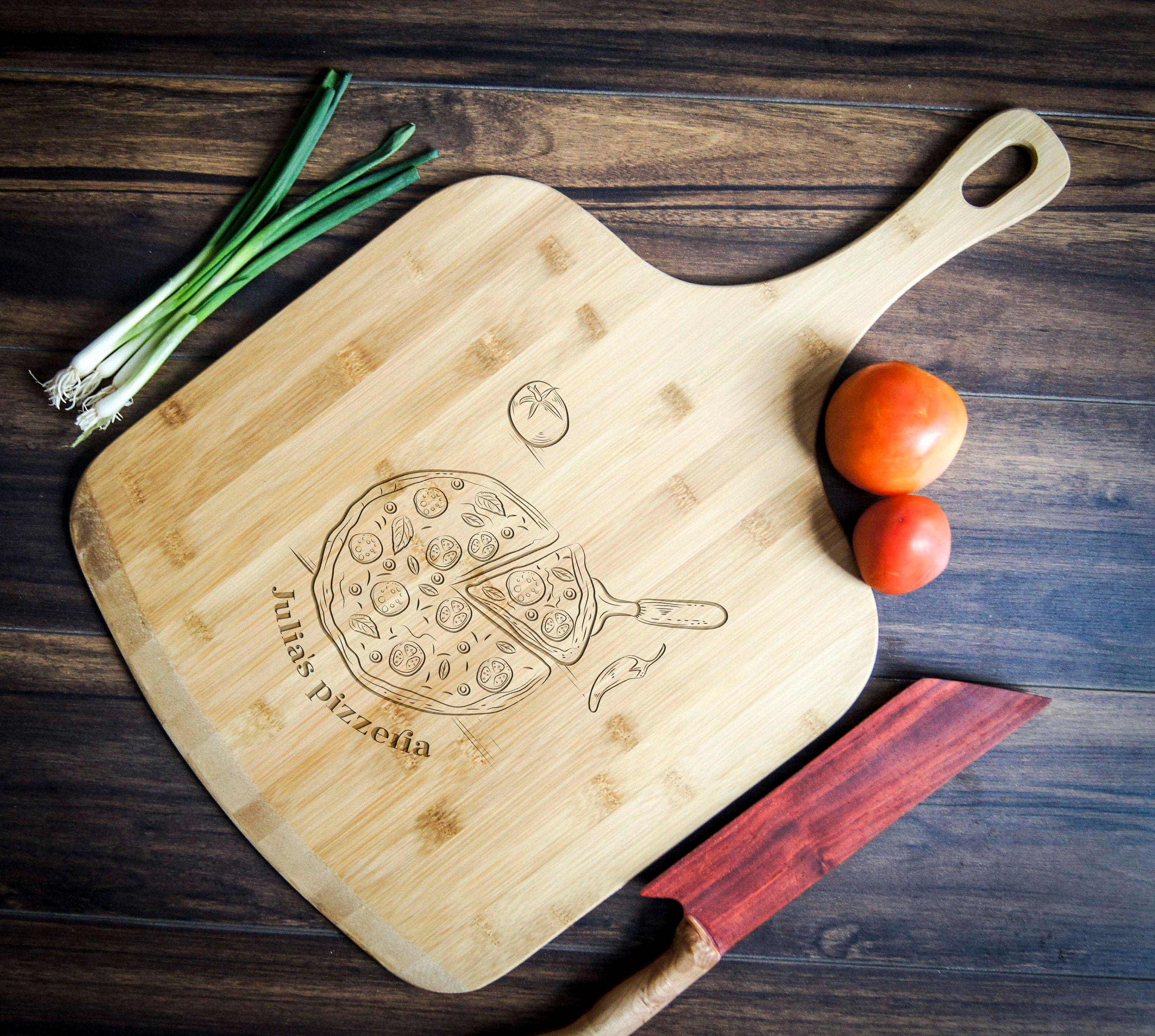 Personalized pizza board, custom pizza peel, engraved pizza board ...