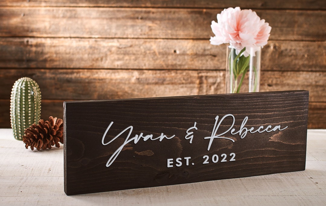 Custom 3D Wood Signs, Personalized Family Name Wood Sign, Rustic Wall ...