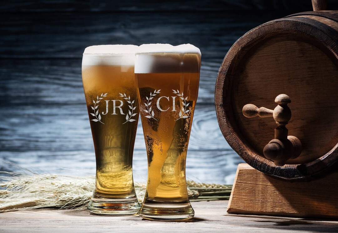 Personalized Beer Glass, Custom Engraved Beer Glass, Wedding Gift for ...