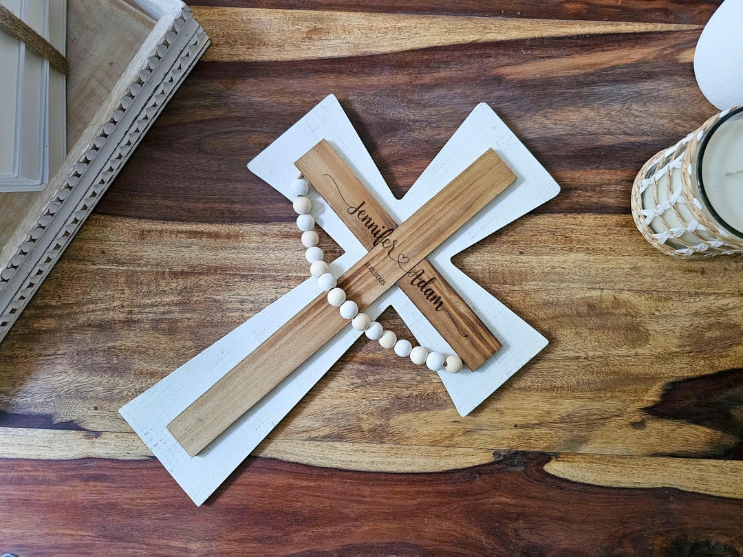 Engraved Wood Cross, Personalized Cross, Our Love is Patient ...