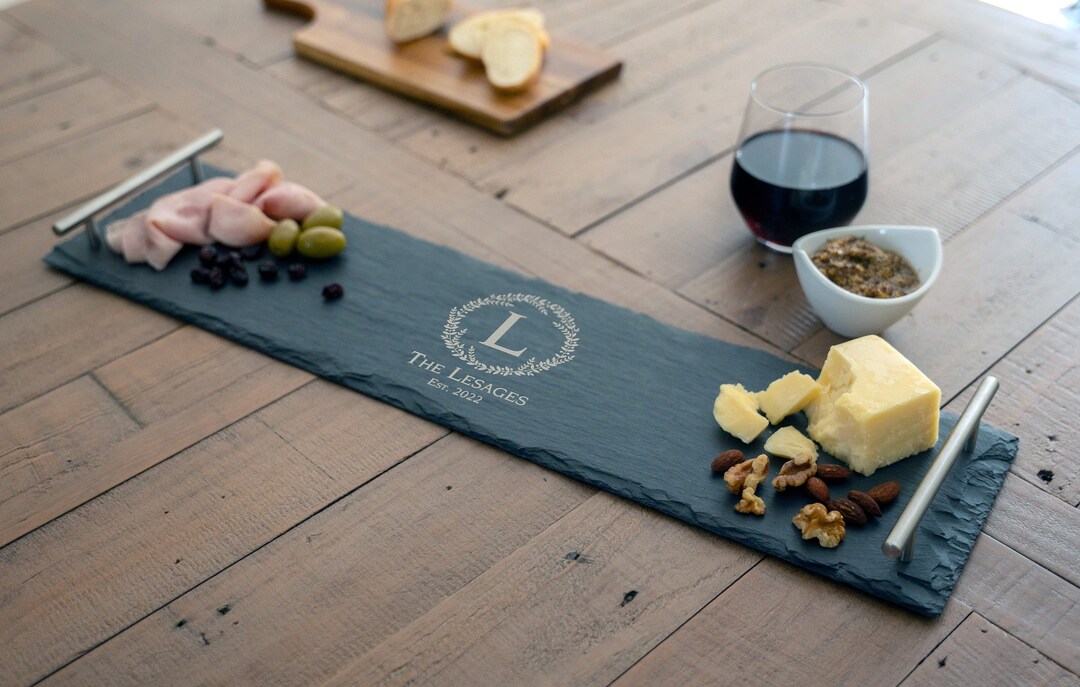 Personalized Slate Serving Tray, Custom Engraved Serving Tray, Slate ...