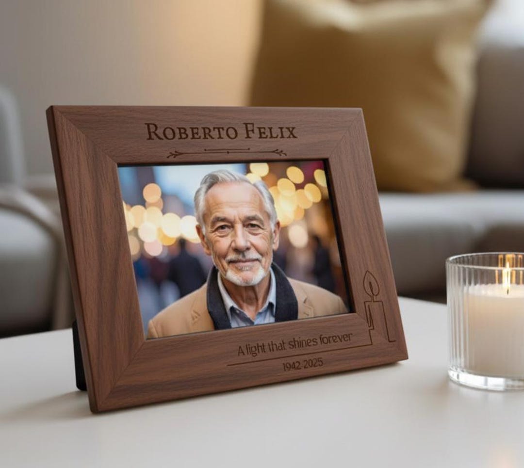 Personalized Memorial Picture Frame: Engraved Remembrance Gift, Maple ...