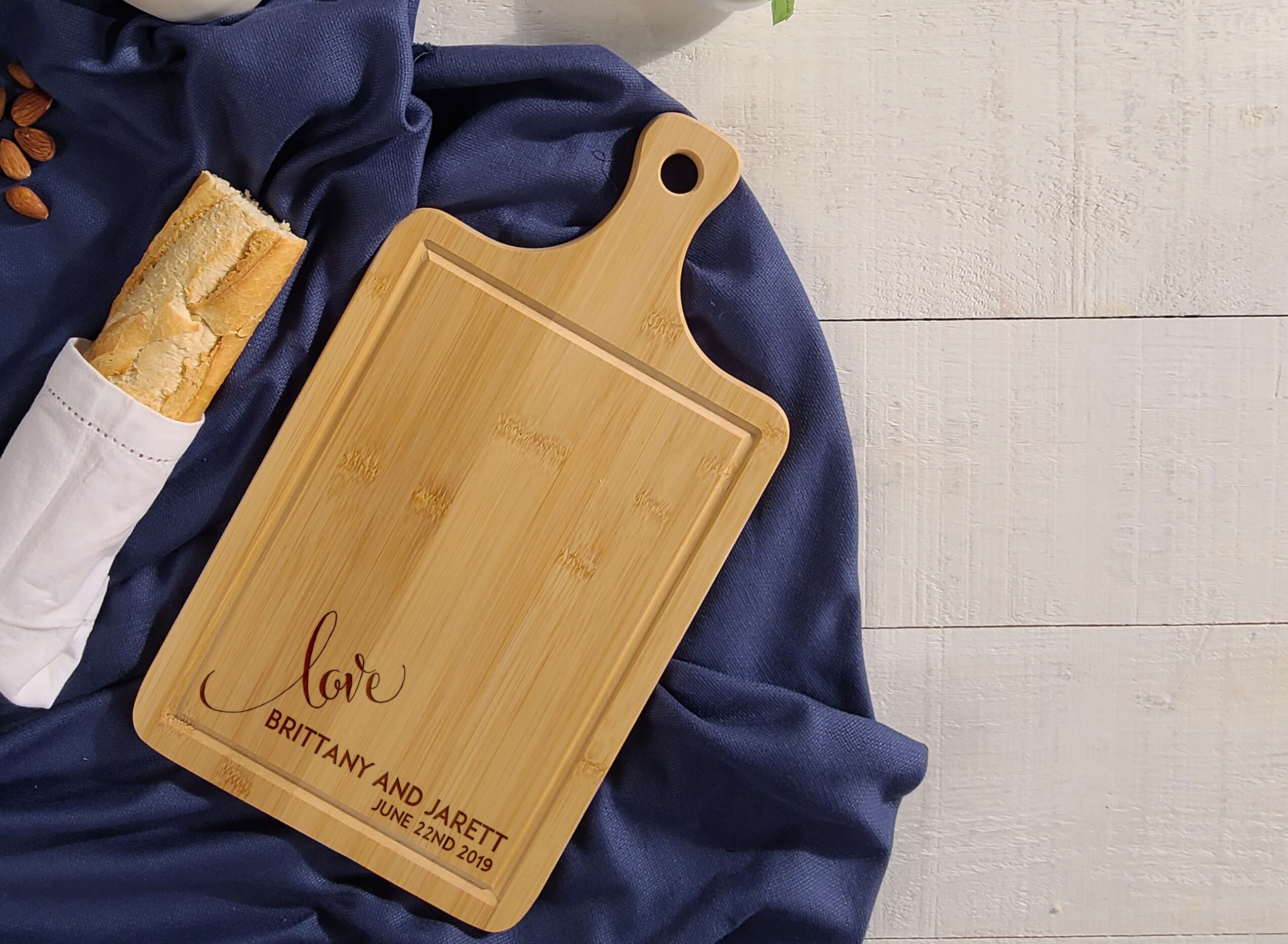 Personalized bread Board, customized cheese board, Bamboo paddle board ...