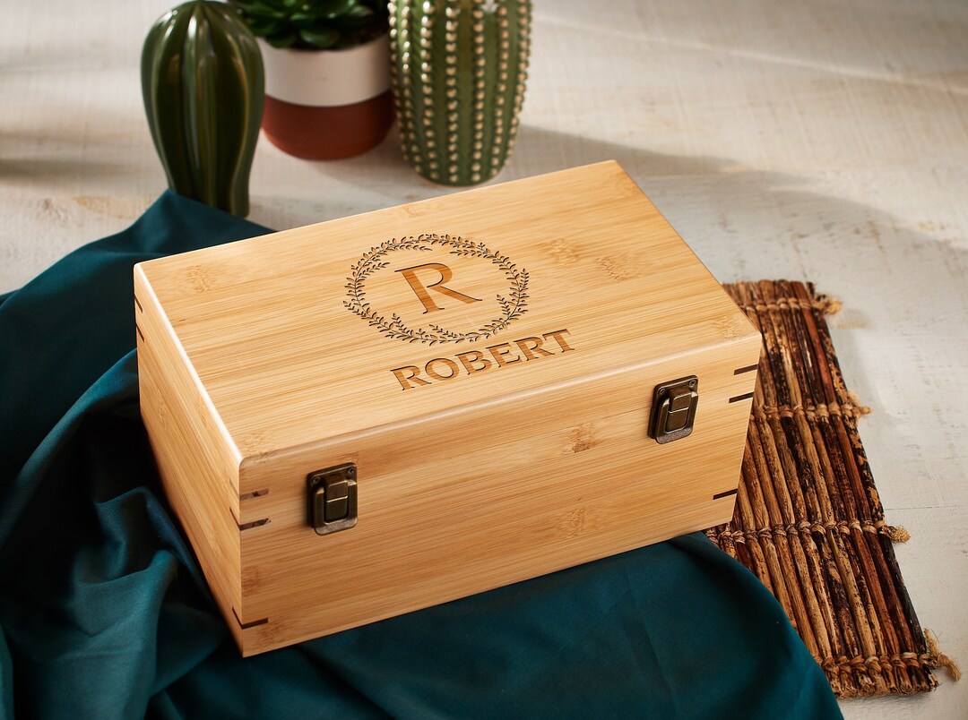 Personalized Wooden Gift Box, Engraved Name Box, Wooden Keepsake Box ...