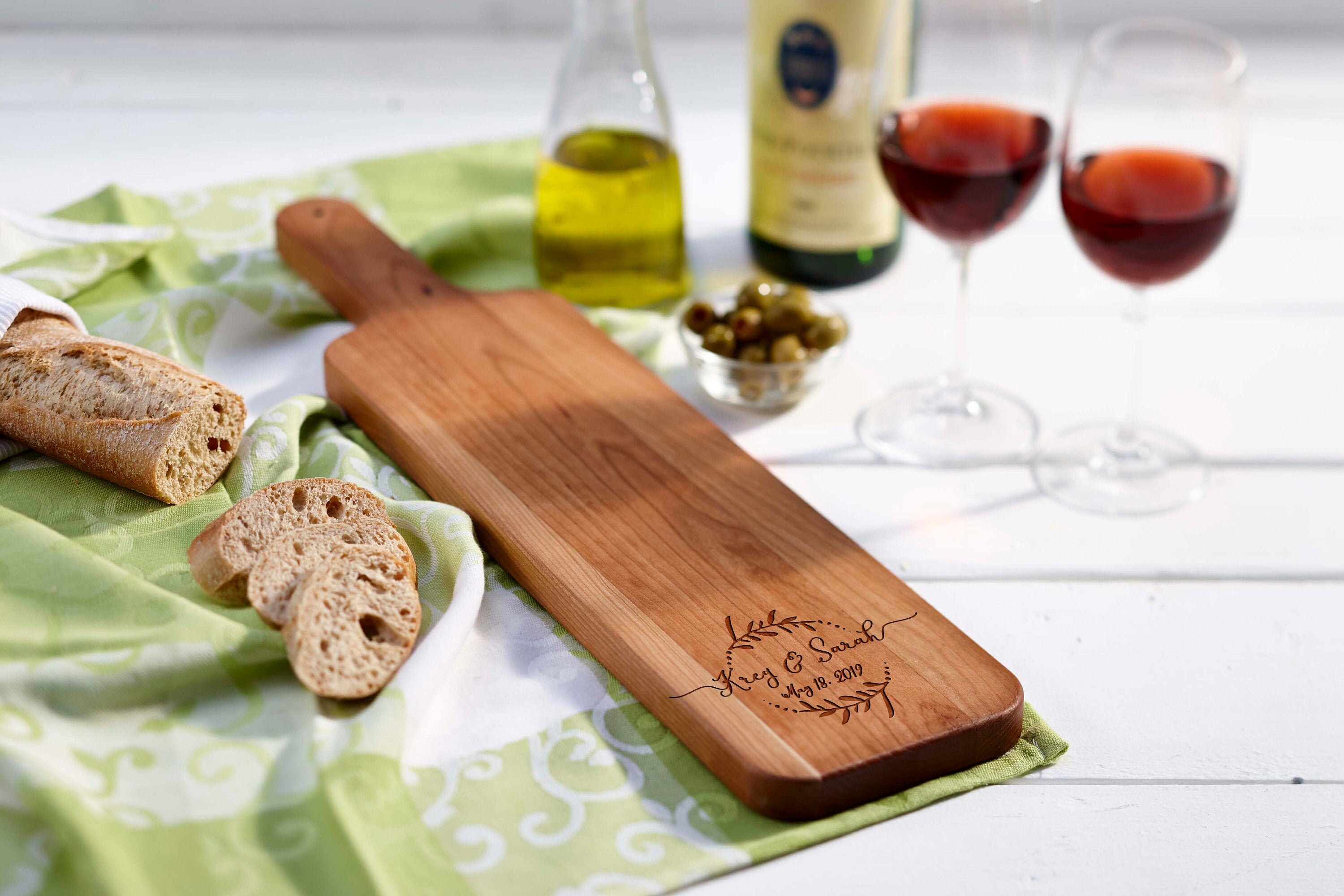 Personalized Bread Board Customized Cheese Board Acacia | Etsy