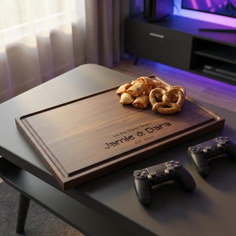 Personalized Gaming Cutting Board – Custom Engraved Charcuterie Board ...