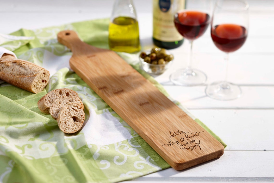 Personalized Bread Board Customized Cheese Board Acacia | Etsy