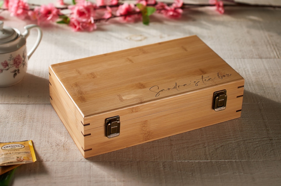 Personalized Tea Box, Custom Engraving Tea Box, Mothers Day Gift ...