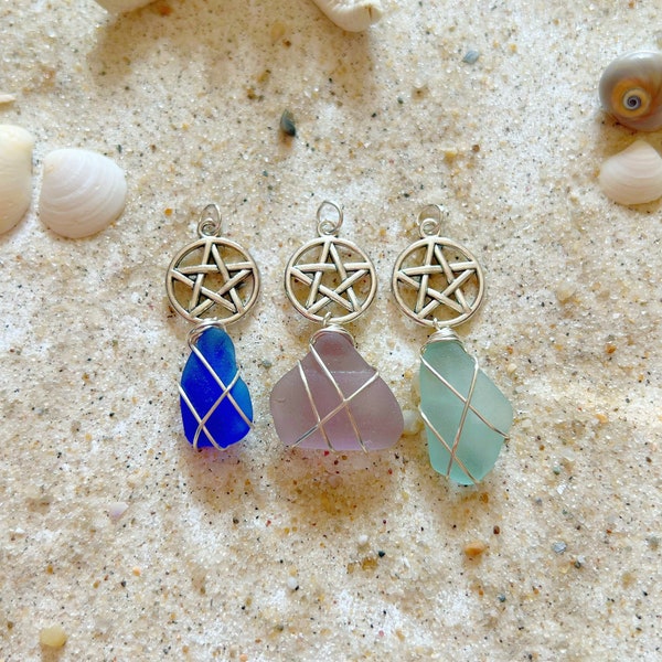 Wire Wrap Sea Glass Etsy