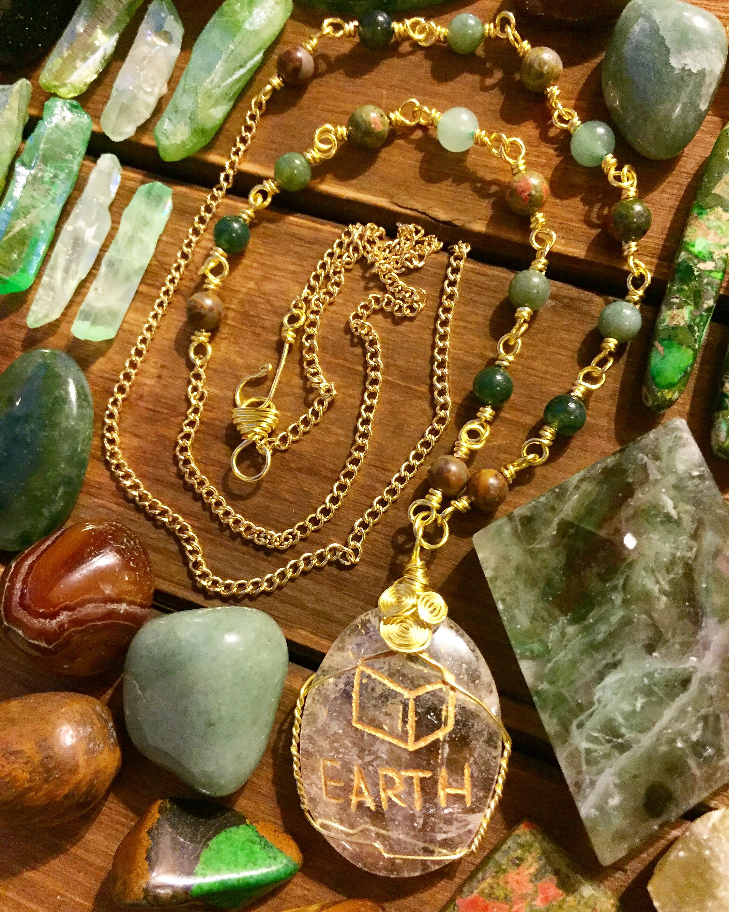 Goddess Banbha 2020 Earth Element Gemstone Necklace - glwec.in