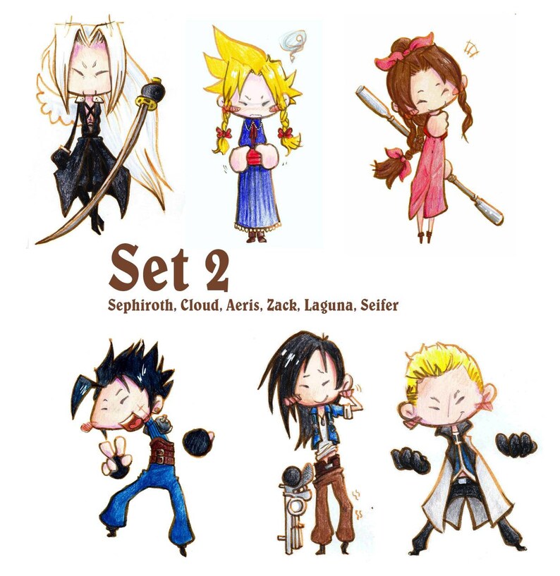Final Fantasy Vinyl Sticker Sets - Etsy