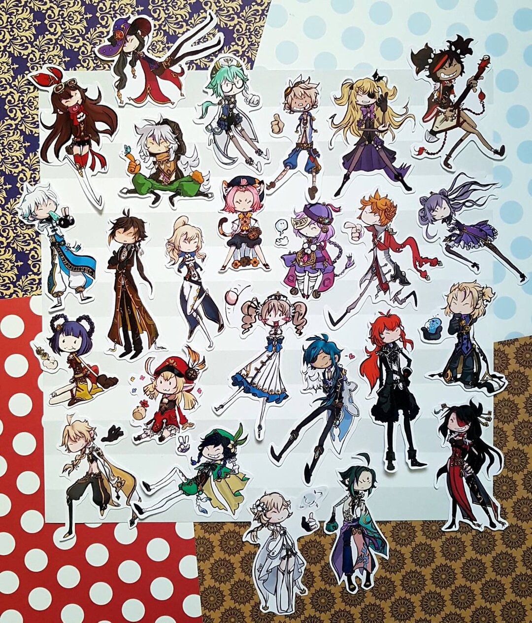 Genshin Impact Pack of 5 Vinyl Stickers - Etsy