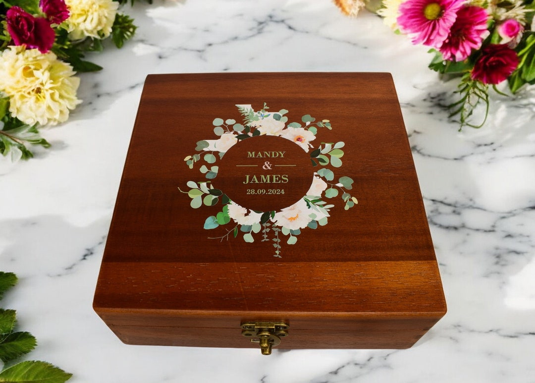 Weeding Gift Box, Rustic Wooden Gift Box, Bridesmaid Gift Box, Best Man ...