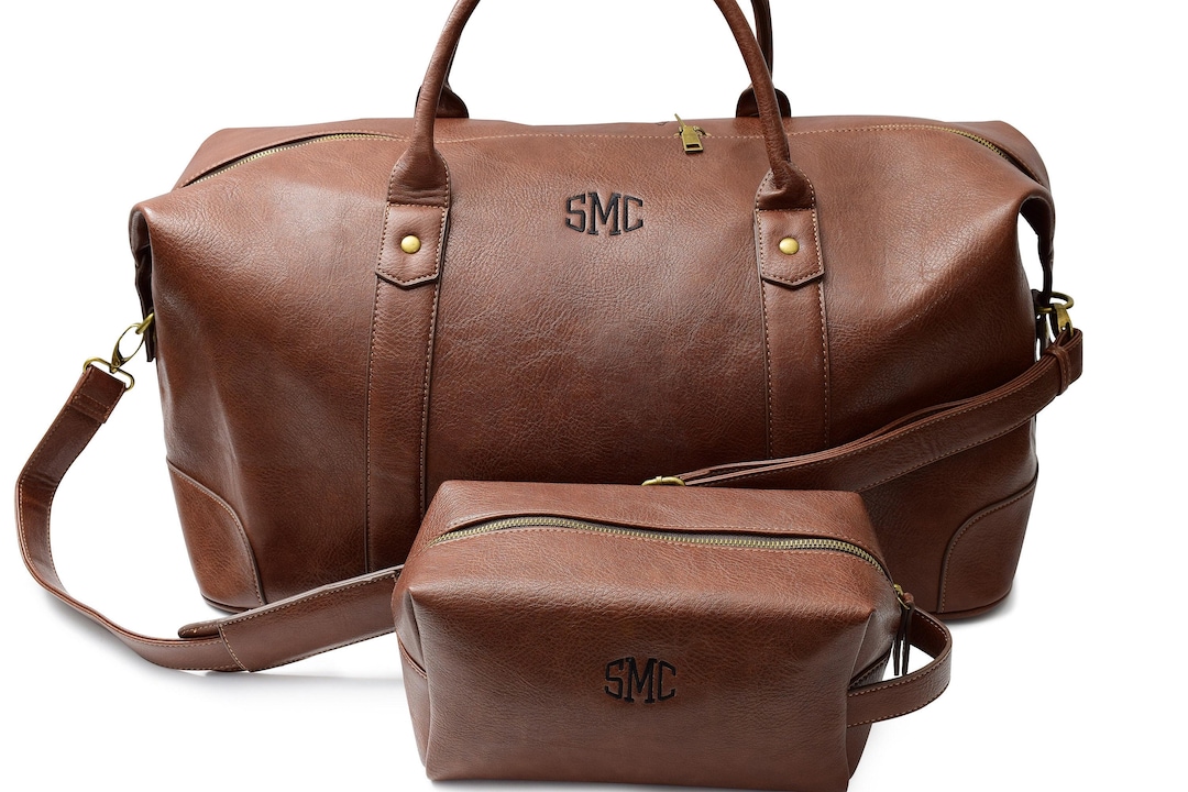 Personalized Weekend Travel Bag Set, Travel and Wash Bag Set, Duffle ...