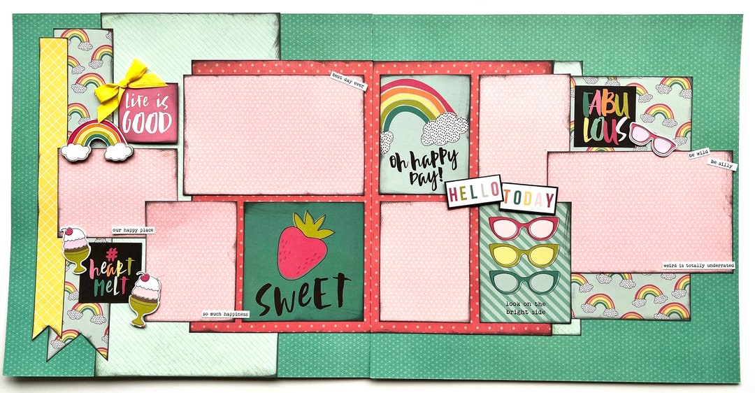 Hello Today 2 Page Scrapbook Page Kit - Etsy