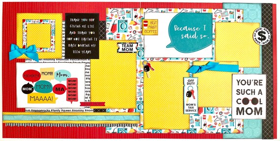 Because I Said so 2 Page Scrapbook Page Kit | Etsy