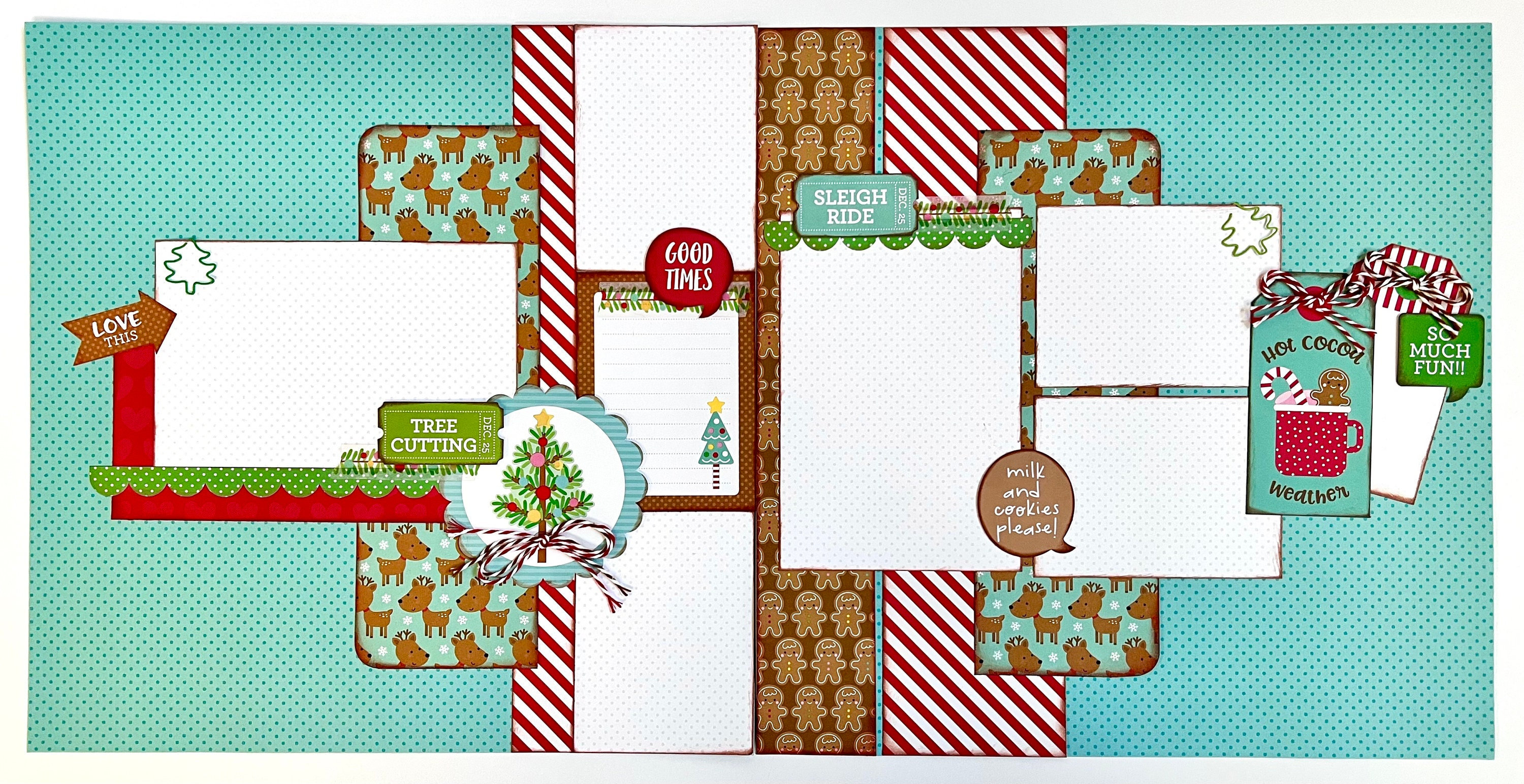 Hot Cocoa Weather 2 Page Scrapbook Page Kit - Etsy