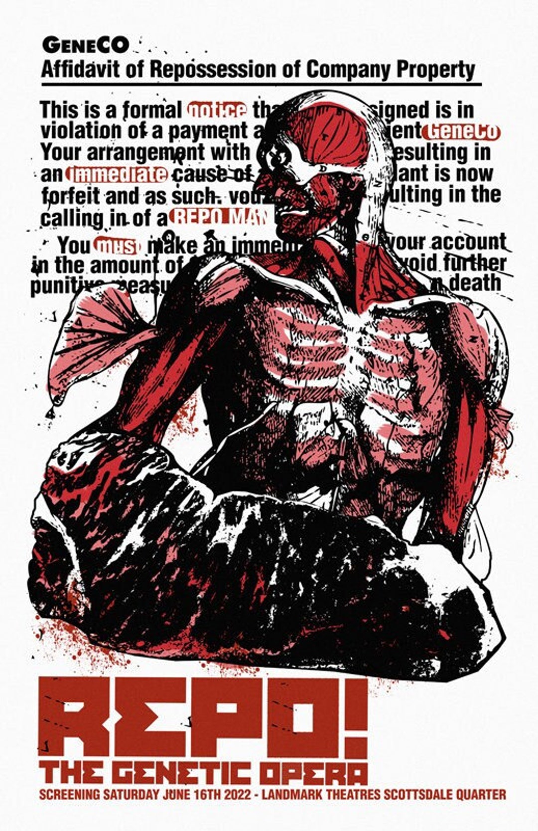 REPO the Genetic Opera 11 X 17 Horror Movie Art Print Poster PRE-ORDER ...