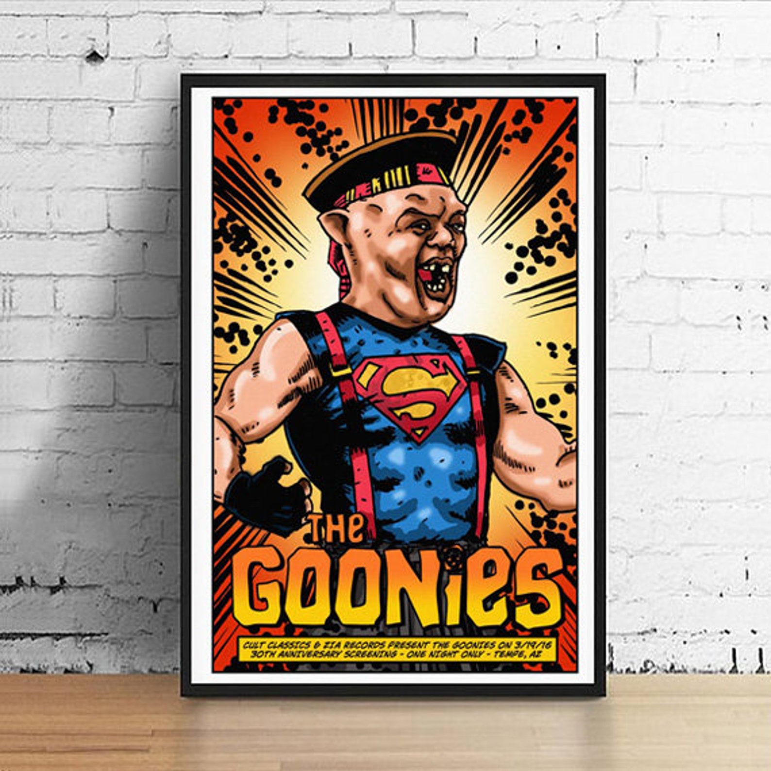 The Goonies Super Sloth 11 X 17 Film Art Print Alternative Movie Poster ...