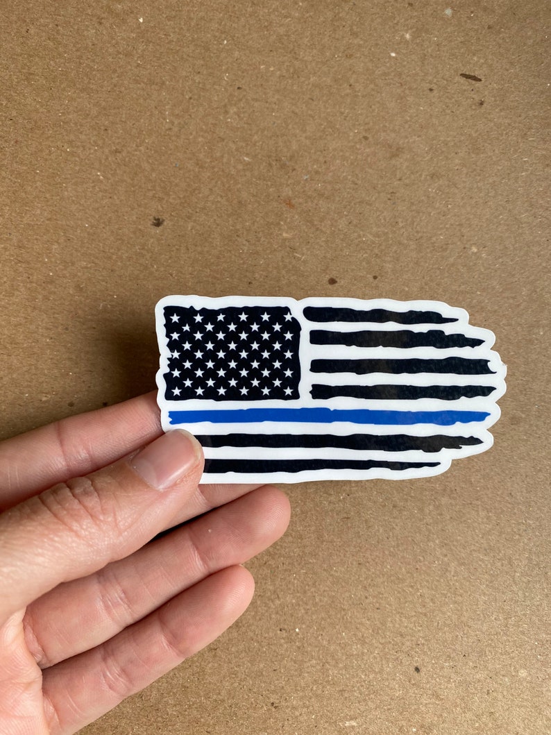 Flag Sticker Back the Blue Sticker Police Sticker Cop | Etsy