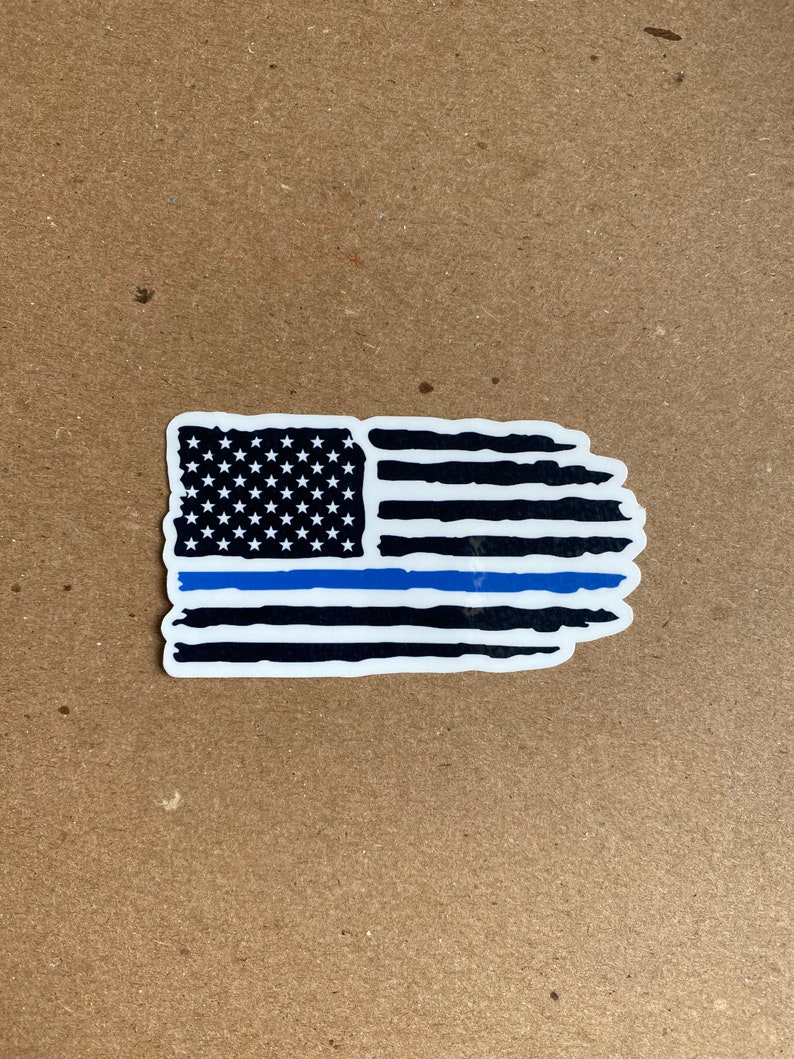 Flag Sticker Back the Blue Sticker Police Sticker Cop | Etsy