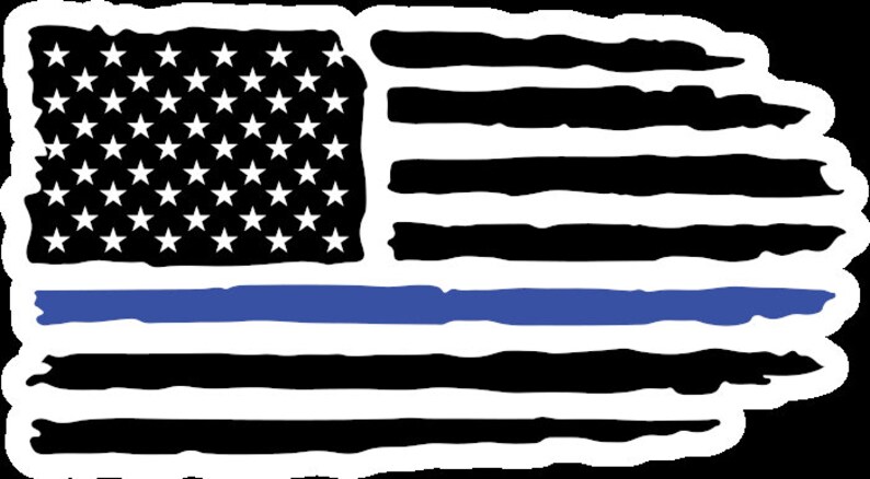 Flag Sticker Back the Blue Sticker Police Sticker Cop | Etsy