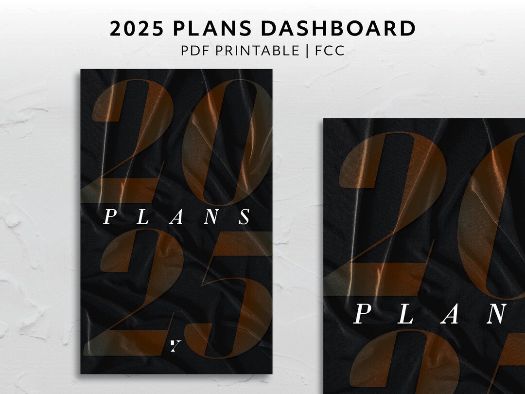 FCC, 2025 Plans Dashboard Printable Planner Accessory Minimal Aesthetic ...