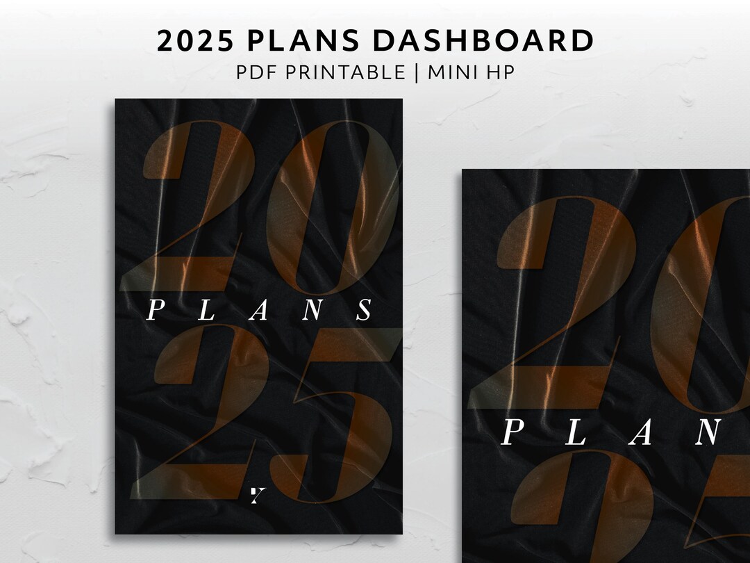 Mini HP, 2025 Plans Dashboard Printable Planner Accessory Minimal ...