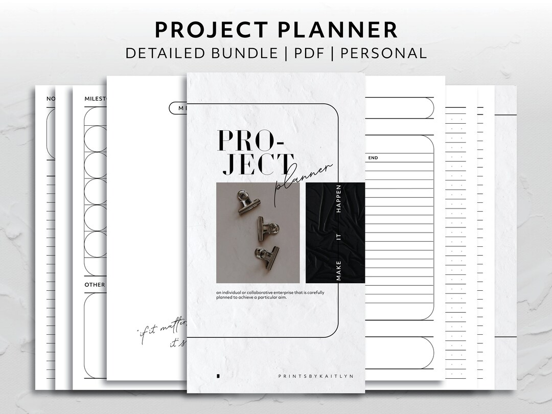Personal, Project Planner Printable Bundle Task Tracker Professional ...
