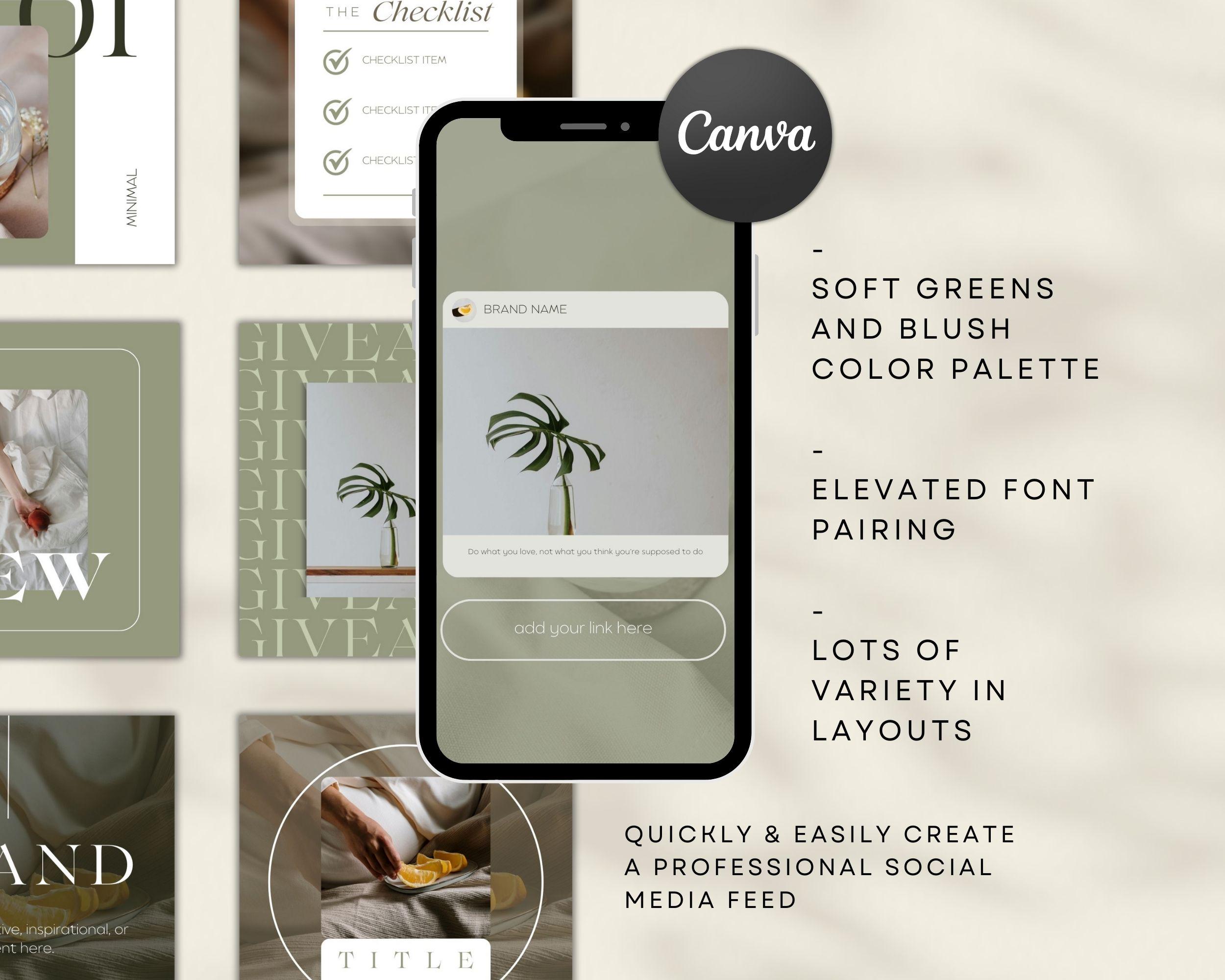 Social Media Template for Health Wellness Instagram Canva Template ...