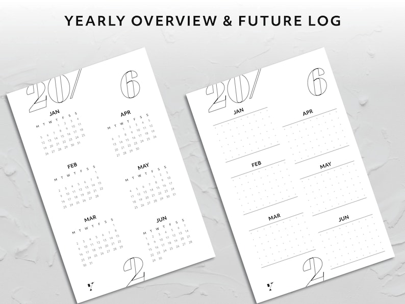 Mini HP, 2026 Ultimate Dated Planner Insert Bundle Yearly Monthly ...