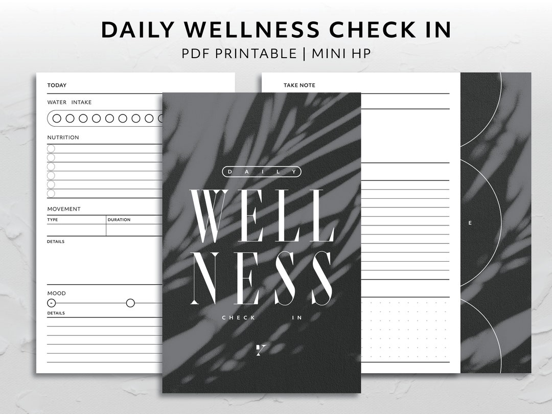 Mini HP, Daily Wellness Journaling Insert With Prompts Guided Journal ...