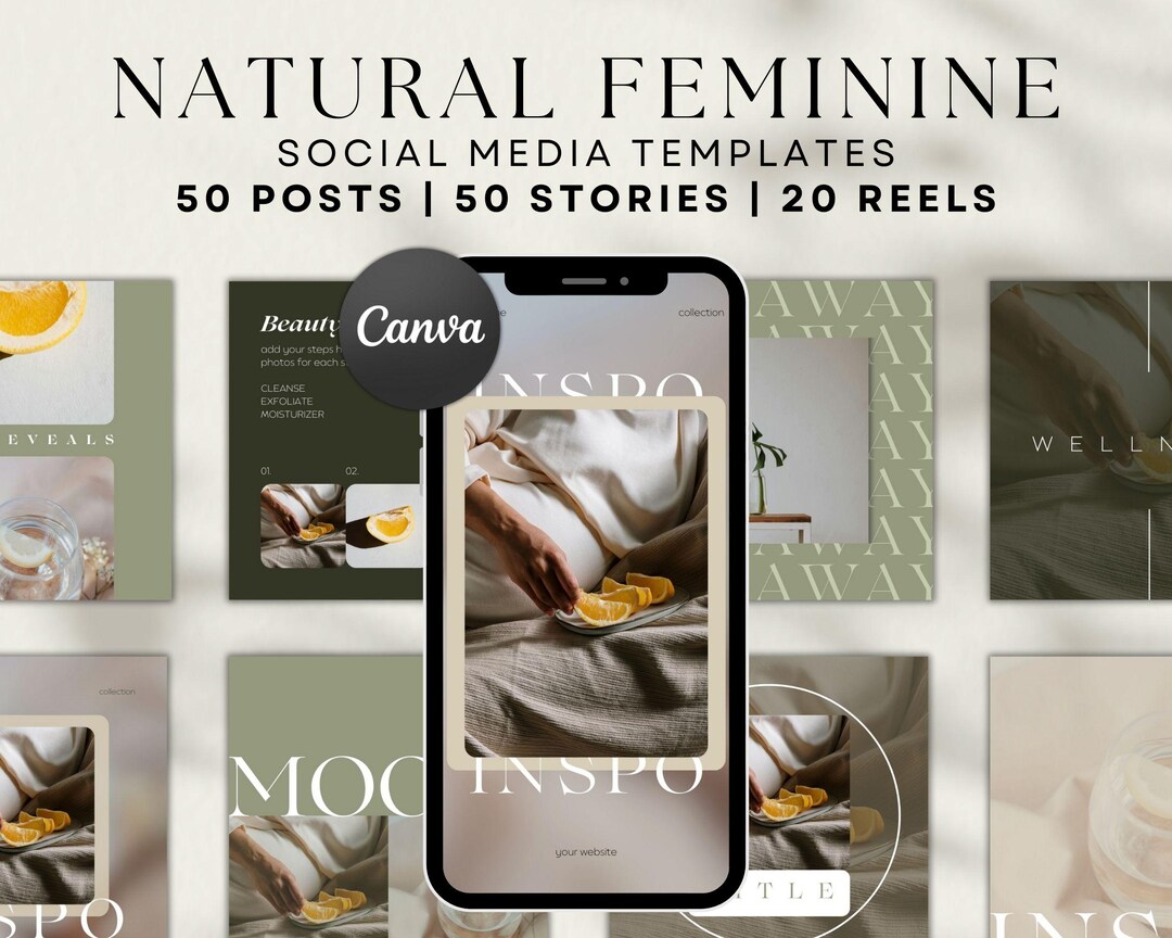 Social Media Template for Health Wellness Instagram Canva Template ...