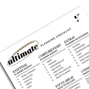 Planning Checklist and Routine Bundle for Custom Planner Minimal ...