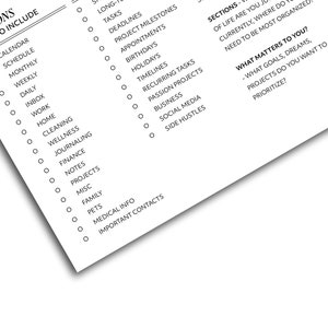 Planning Checklist and Routine Bundle for Custom Planner Minimal ...