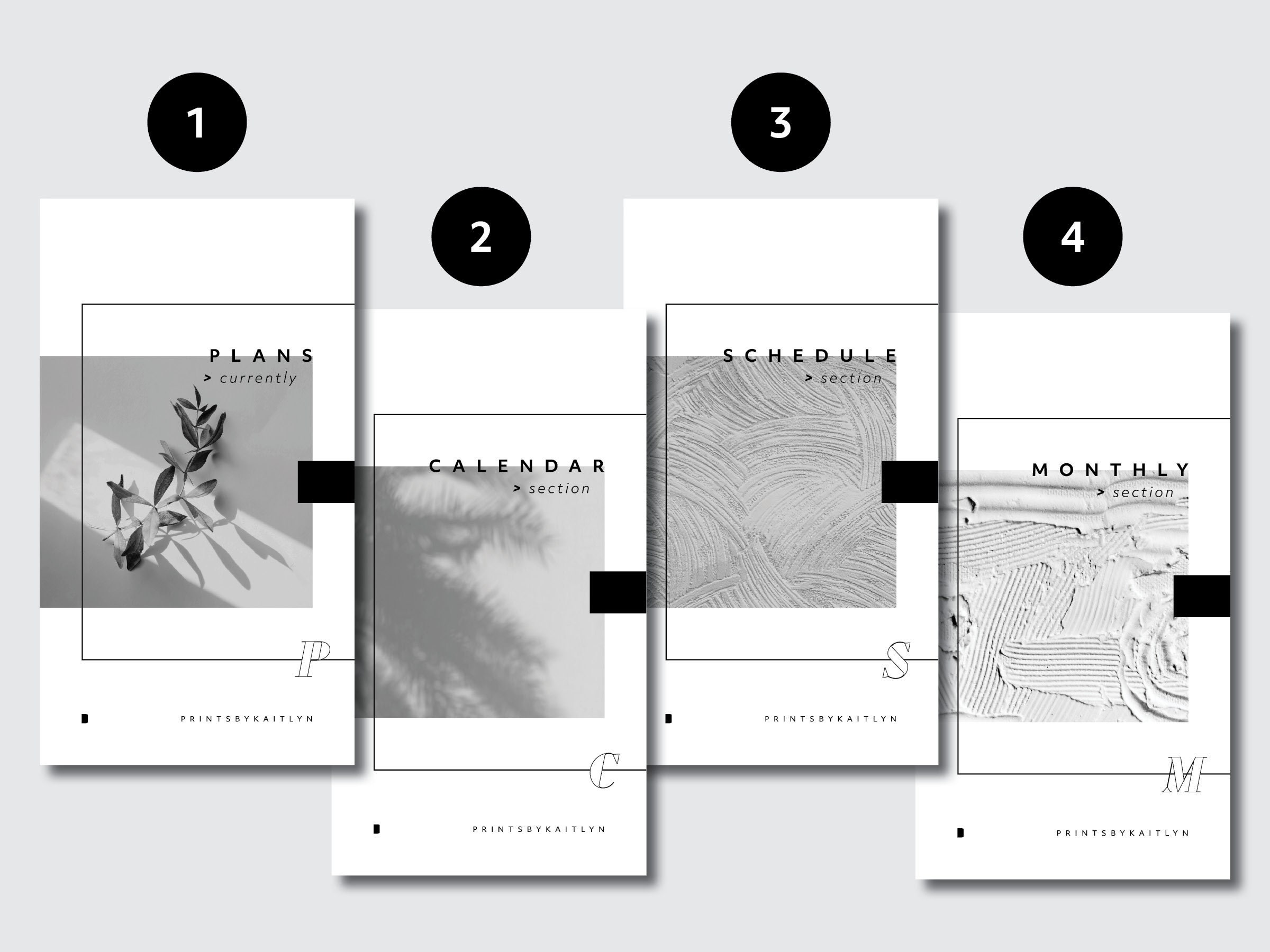 Personal, Minimal Black and White Photography Section Covers Bundle ...