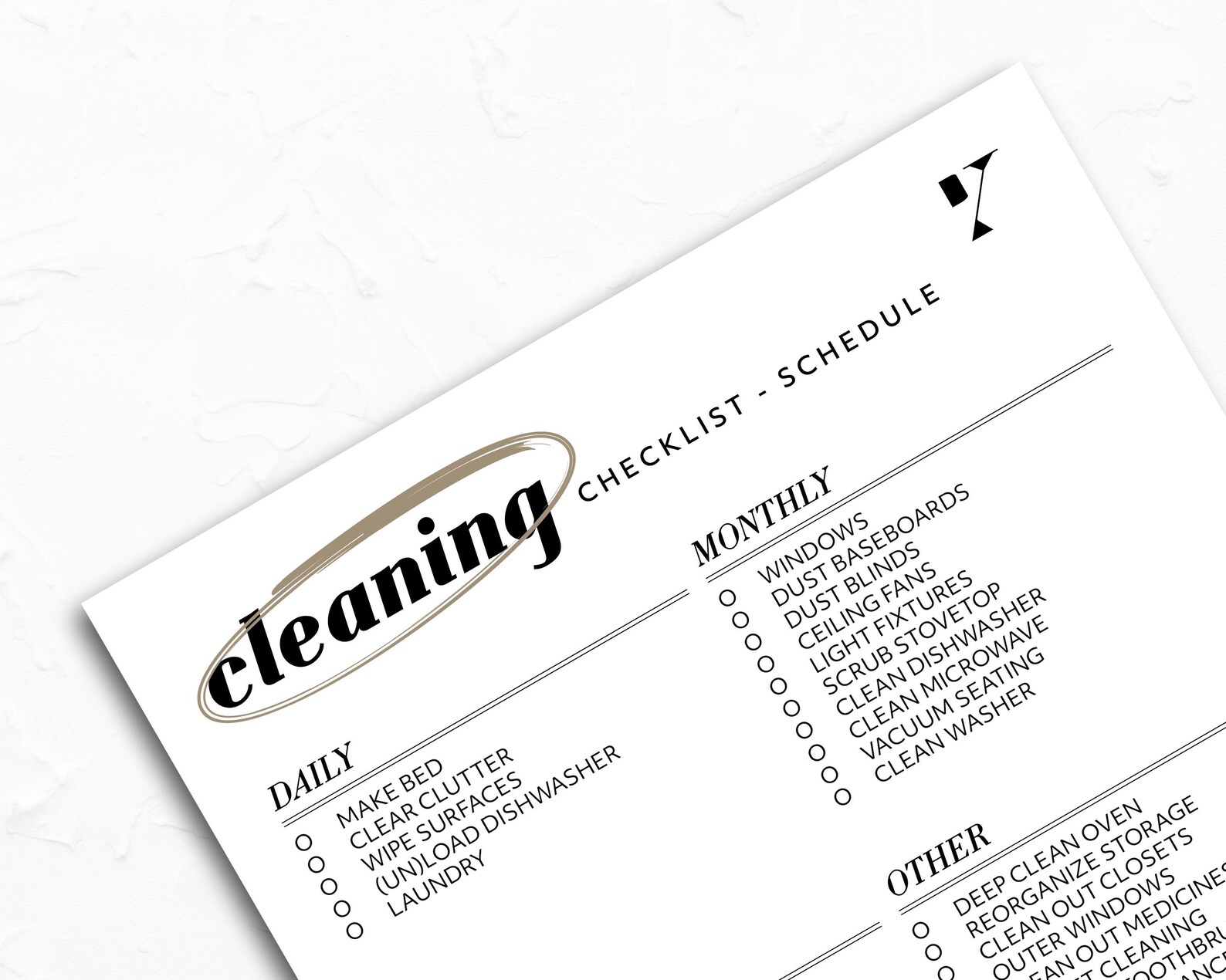 Cleaning Checklist Reference for Home Keeping Chore List Home Planning ...