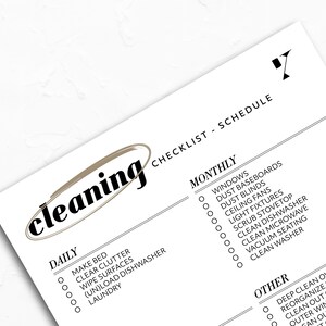 Cleaning Checklist Reference for Home Keeping Chore List Home Planning ...